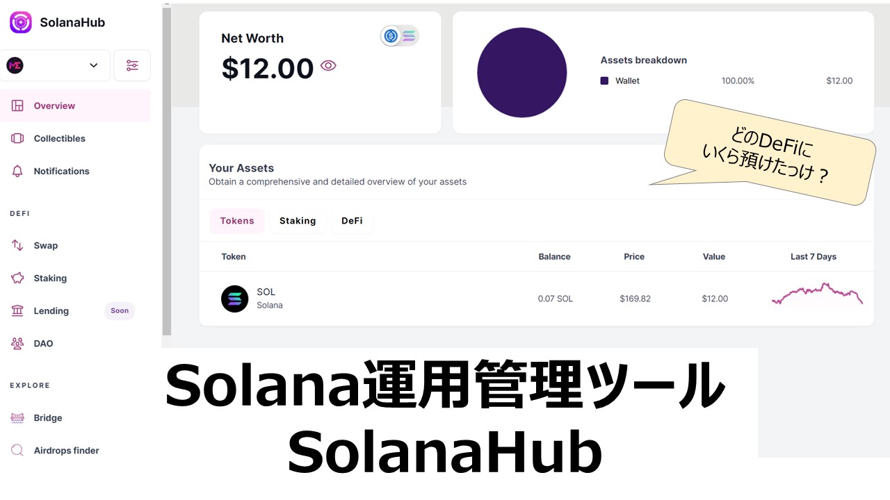 Solana Defi運用管理ツールご紹介！SolanaHubの使い方と特徴を解説 - 「えるパパ」仮想通貨・DeFi